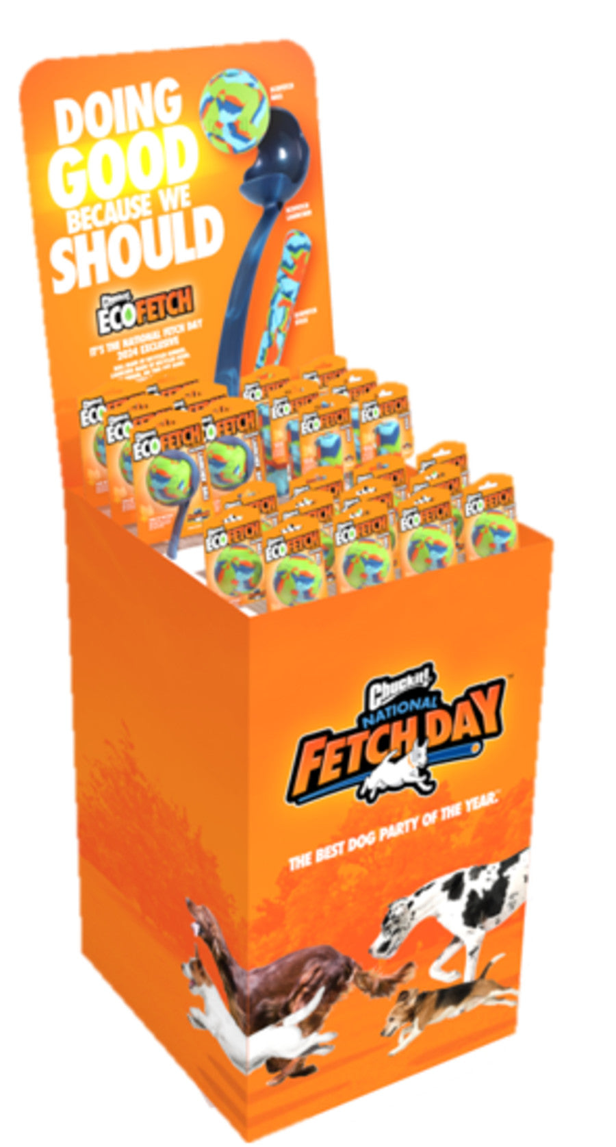 Chuckit! National Fetch Day Eco Dog Toy Dump Bin Display – petsupply365com